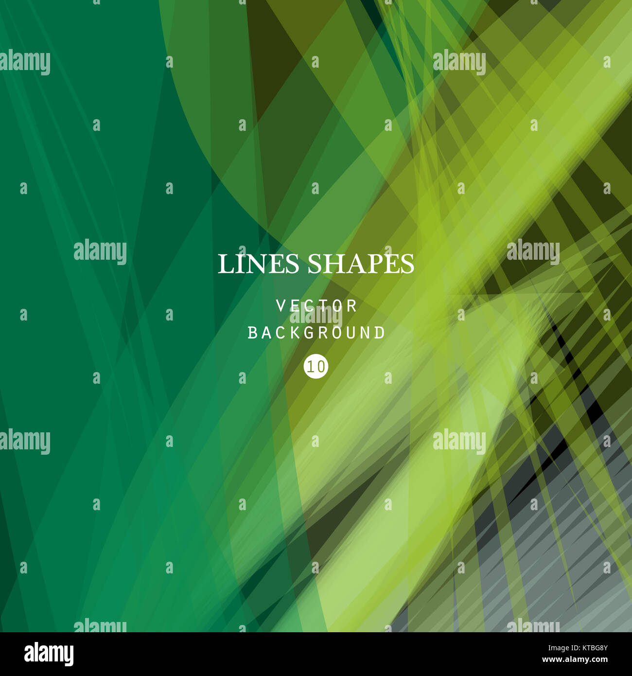 Abstract green vector background, green transparent wave lines s Stock ...
