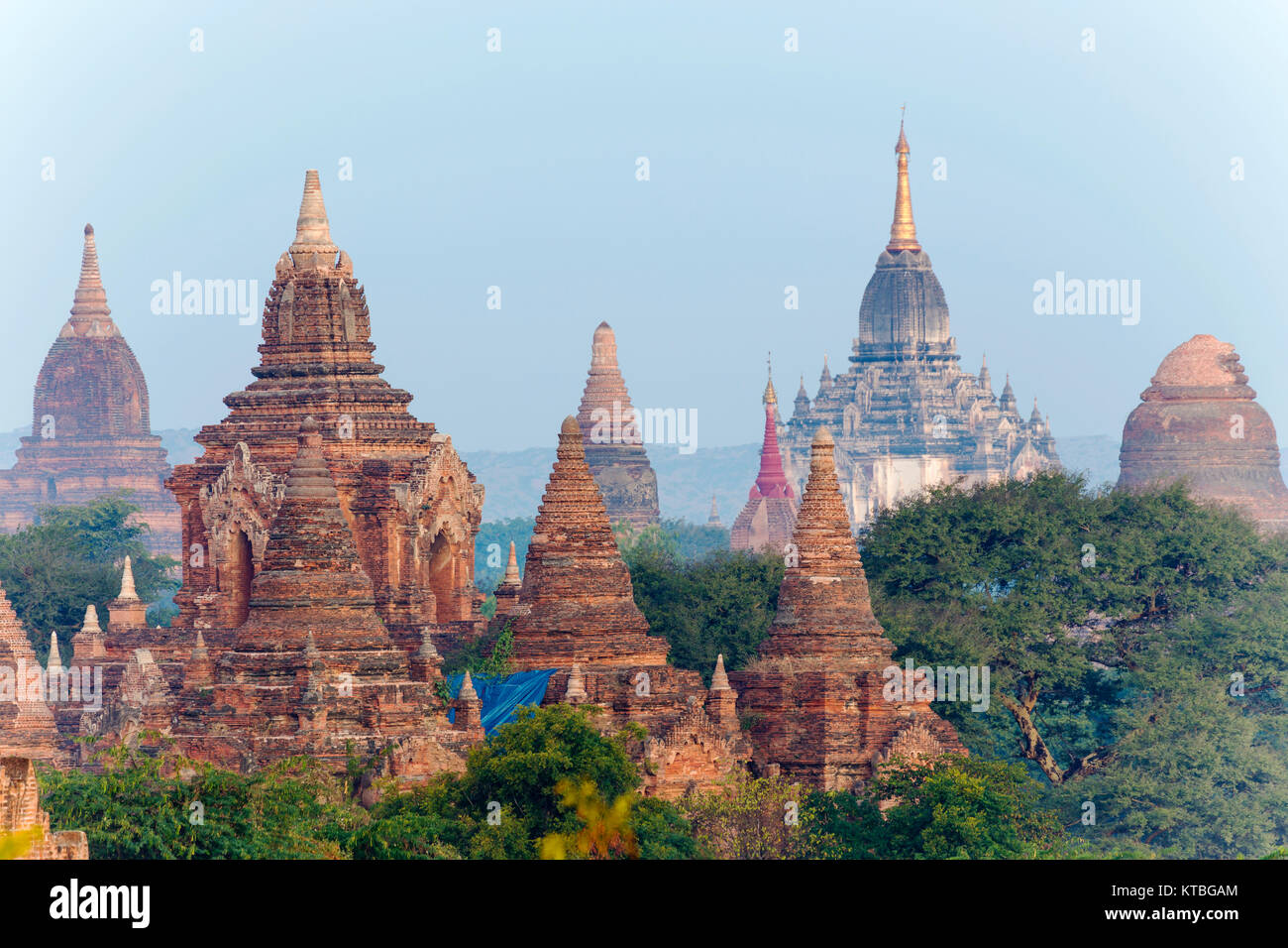 Bagan temple during golden hour Stock Photo - Alamy
