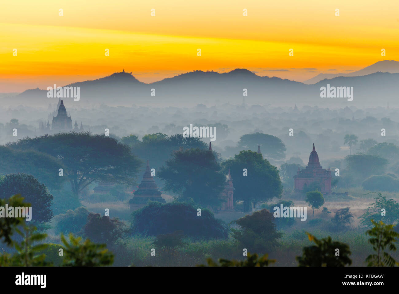 Bagan buddha tower at day Stock Photo - Alamy