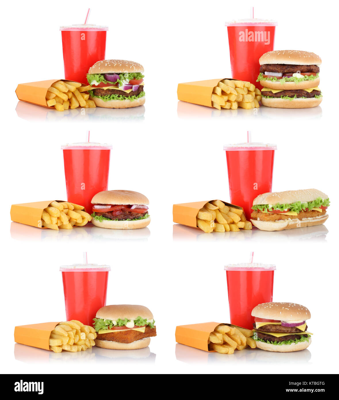 Burger sandwich collage food hi-res stock photography and images - Alamy