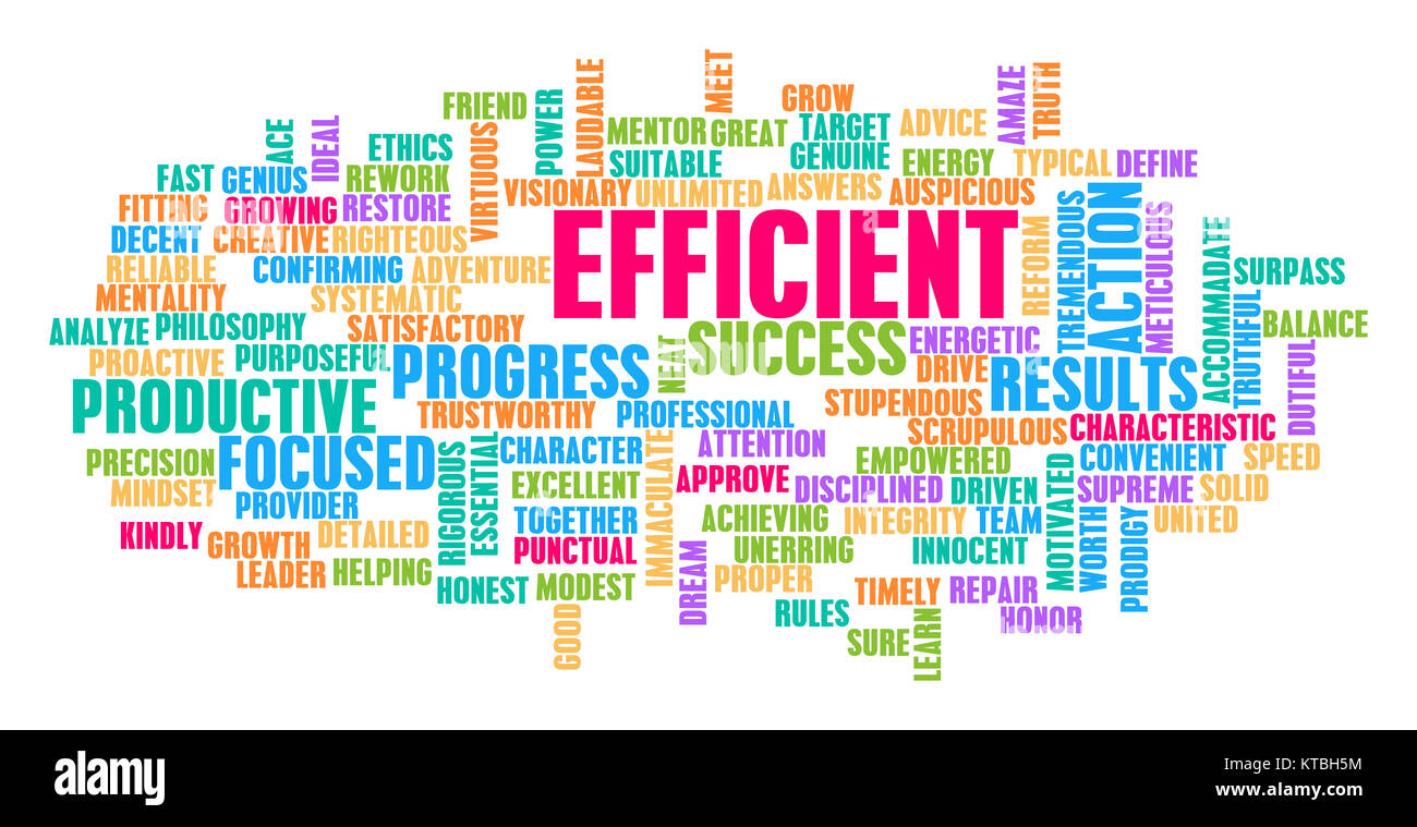 Efficient Word Cloud Concept Stock Photo - Alamy