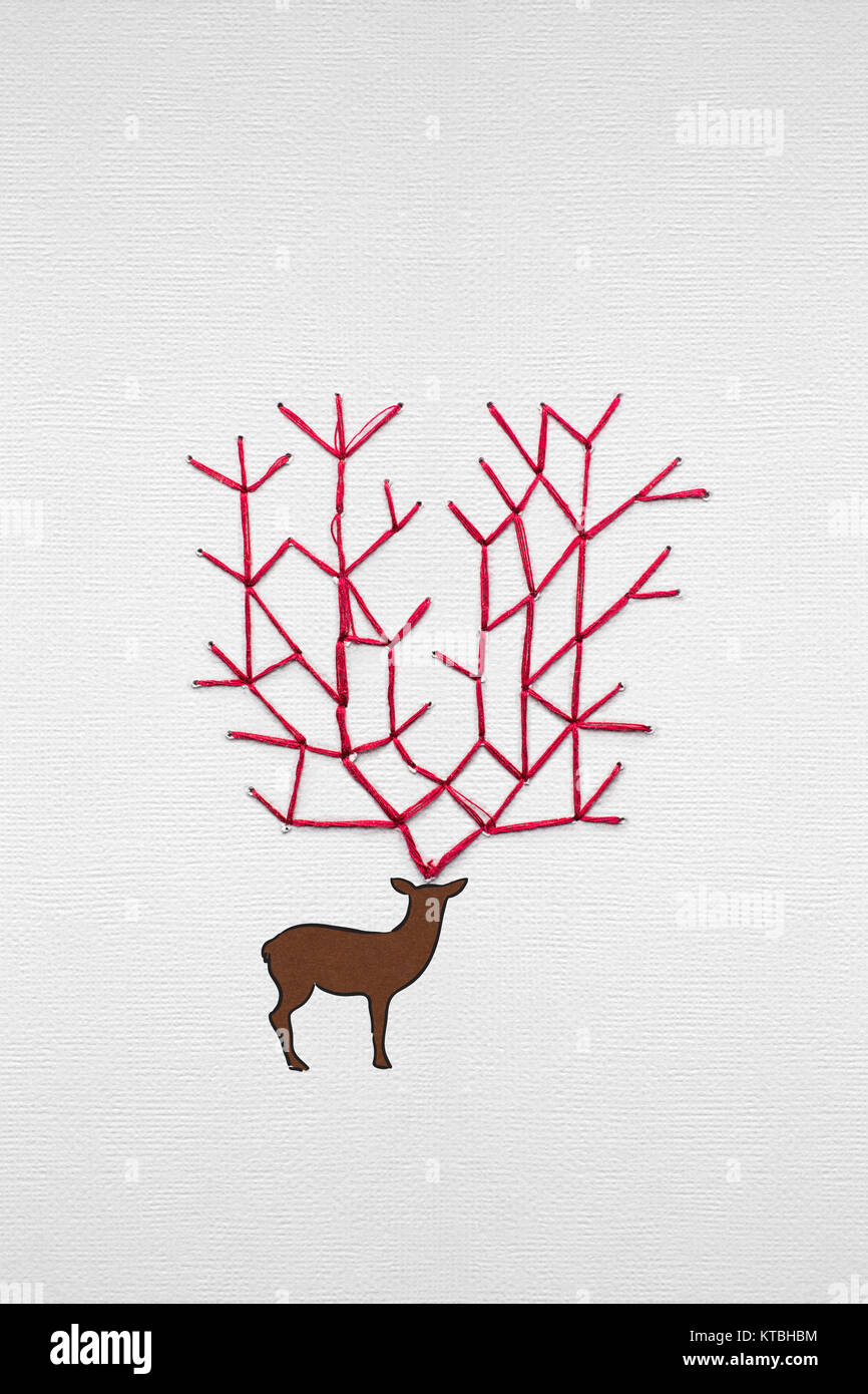 Red nose deer Stock Photo - Alamy