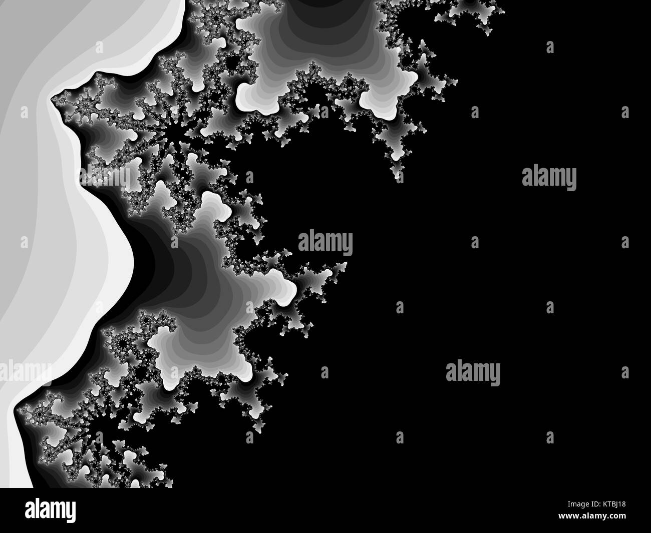 Grayscale fractal background Stock Photo - Alamy