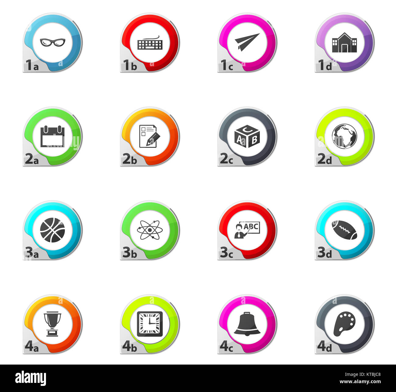 School Icons set Stock Photo - Alamy