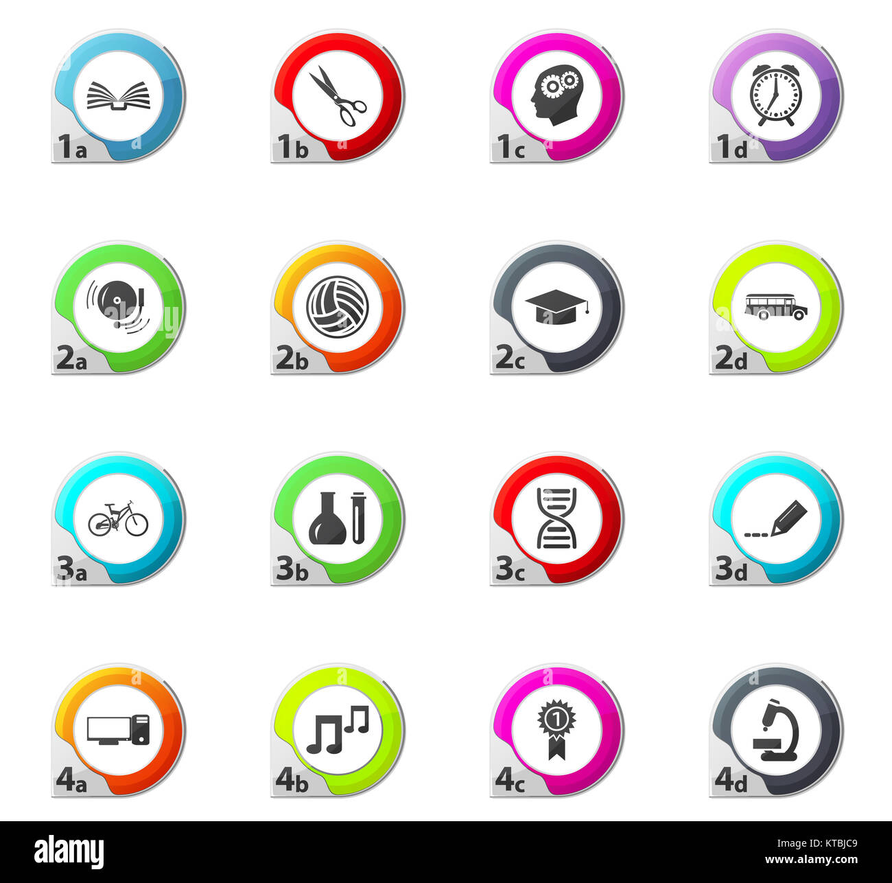 School Icons set Stock Photo - Alamy