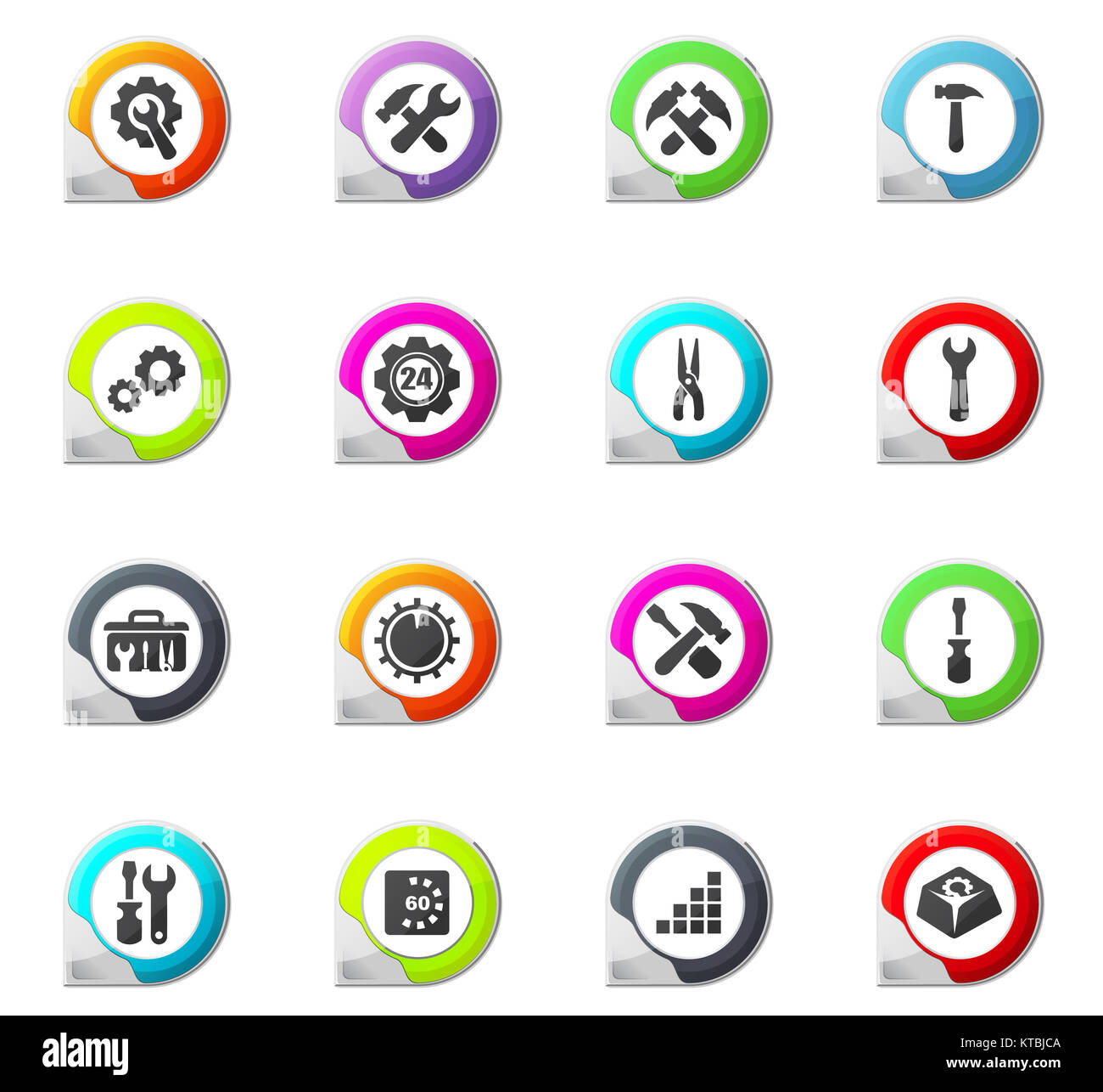 Setting icons set Stock Photo - Alamy