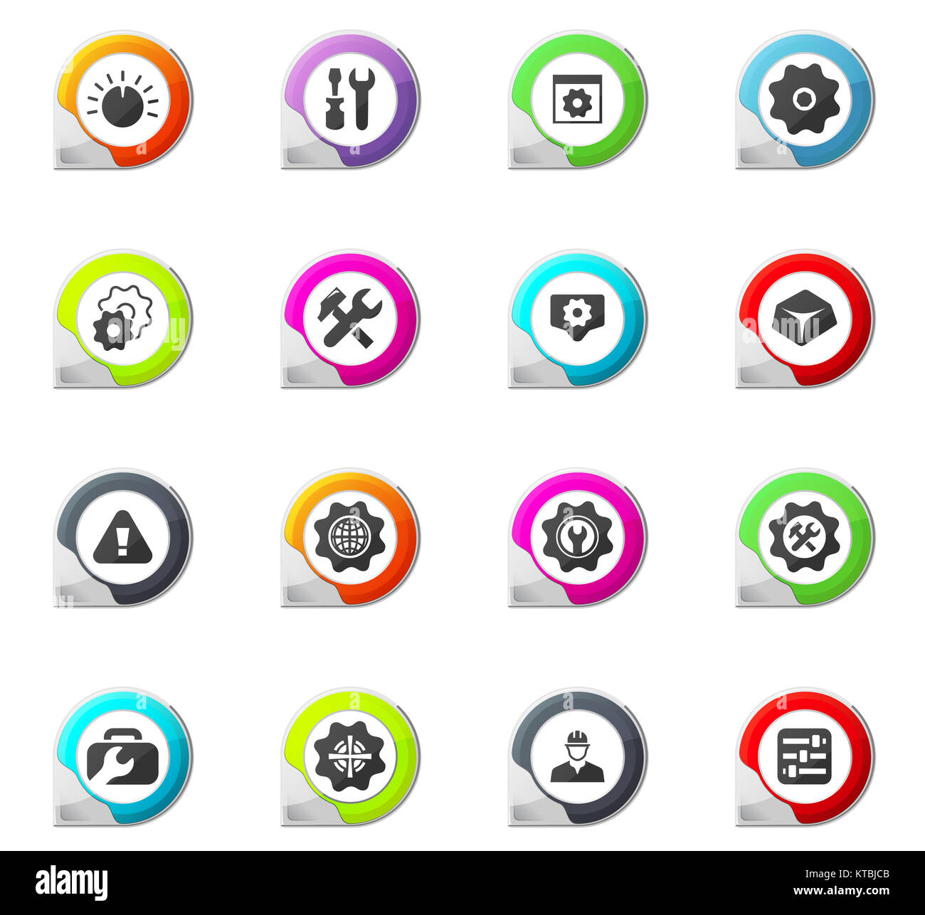 Setting icons set Stock Photo - Alamy
