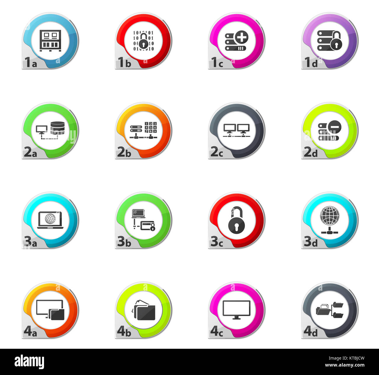 Internet, server, network icons set Stock Photo - Alamy