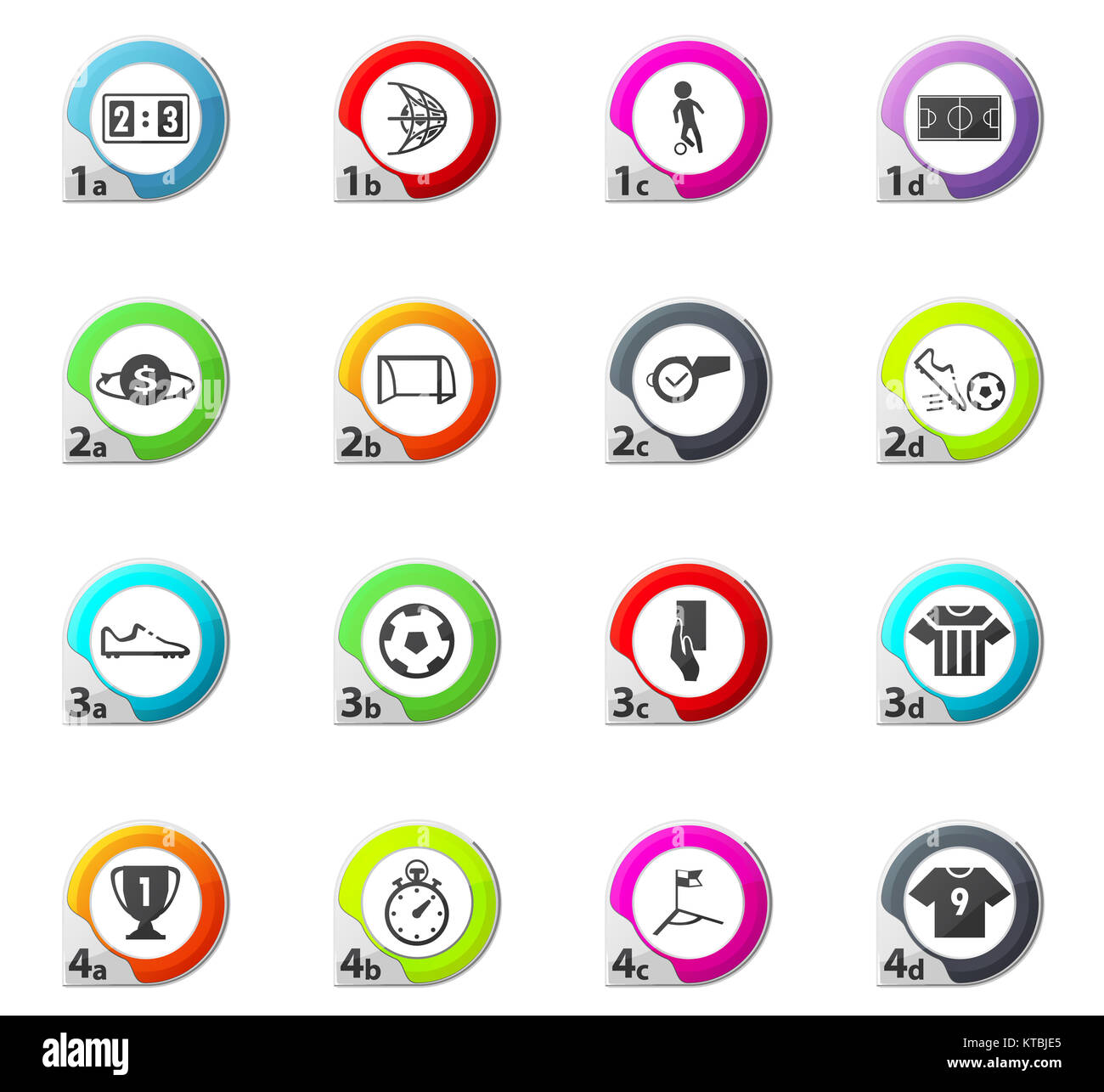 Soccer icon set Stock Photo - Alamy