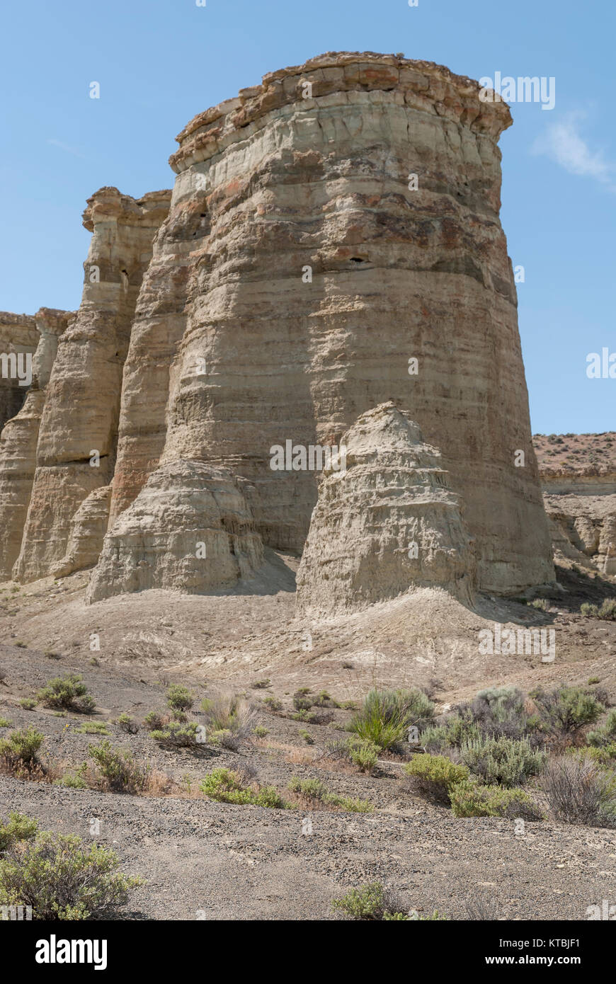 Pillars of Rome sandstone rock formations in the Oregon Outback Stock ...