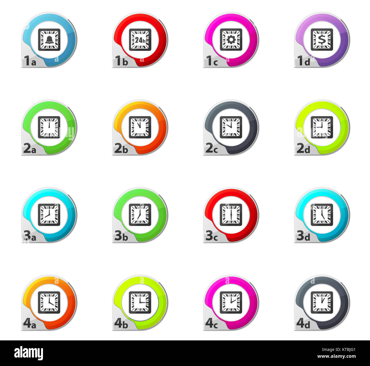 Time icons set Stock Photo - Alamy