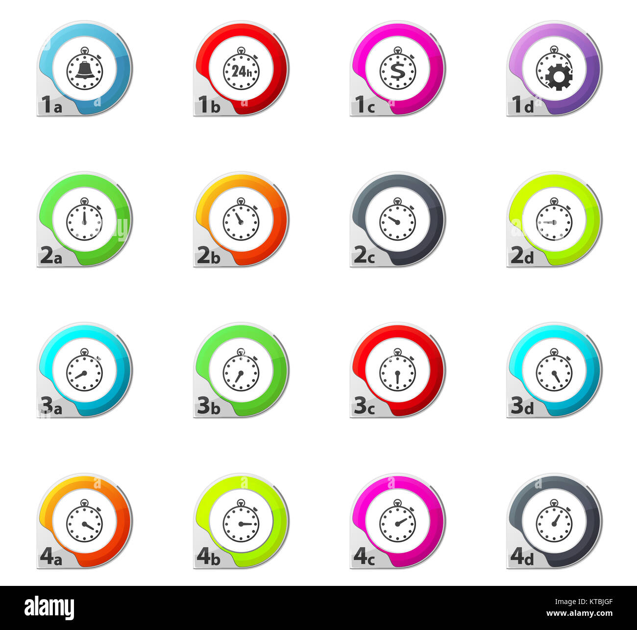 Timer icons set Stock Photo - Alamy