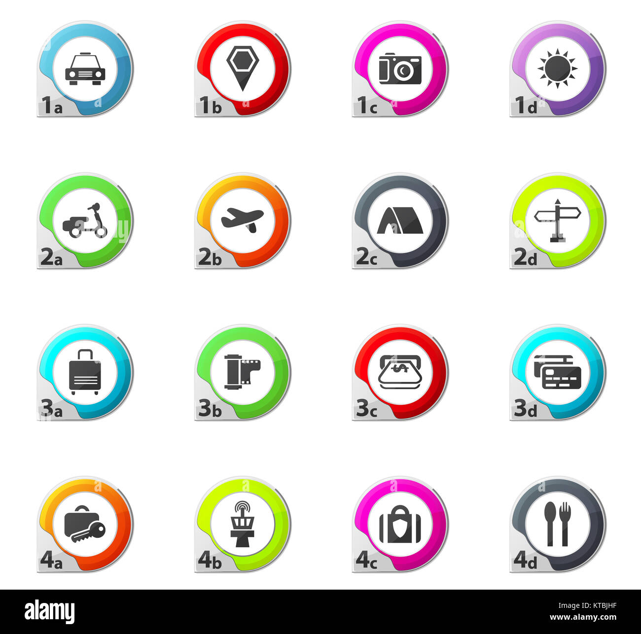 Travel icons set Stock Photo - Alamy