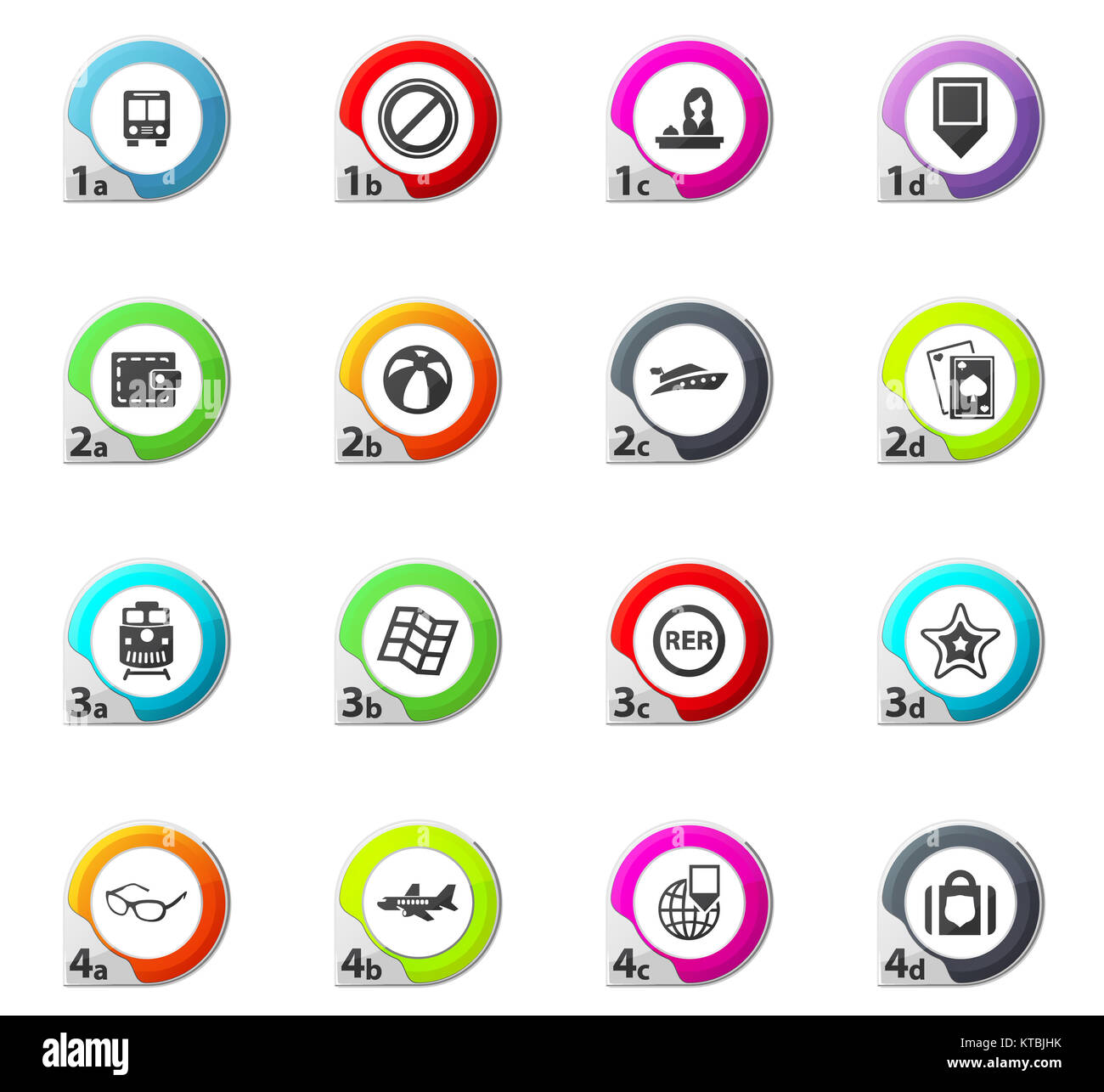 Travel icons set Stock Photo - Alamy