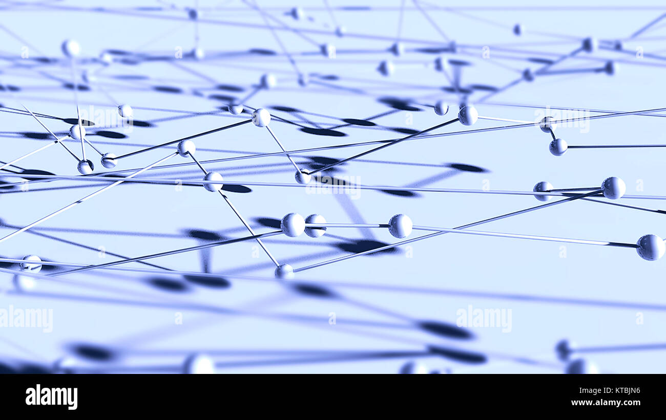 Abstract connection dots. Realistic future background Stock Photo - Alamy