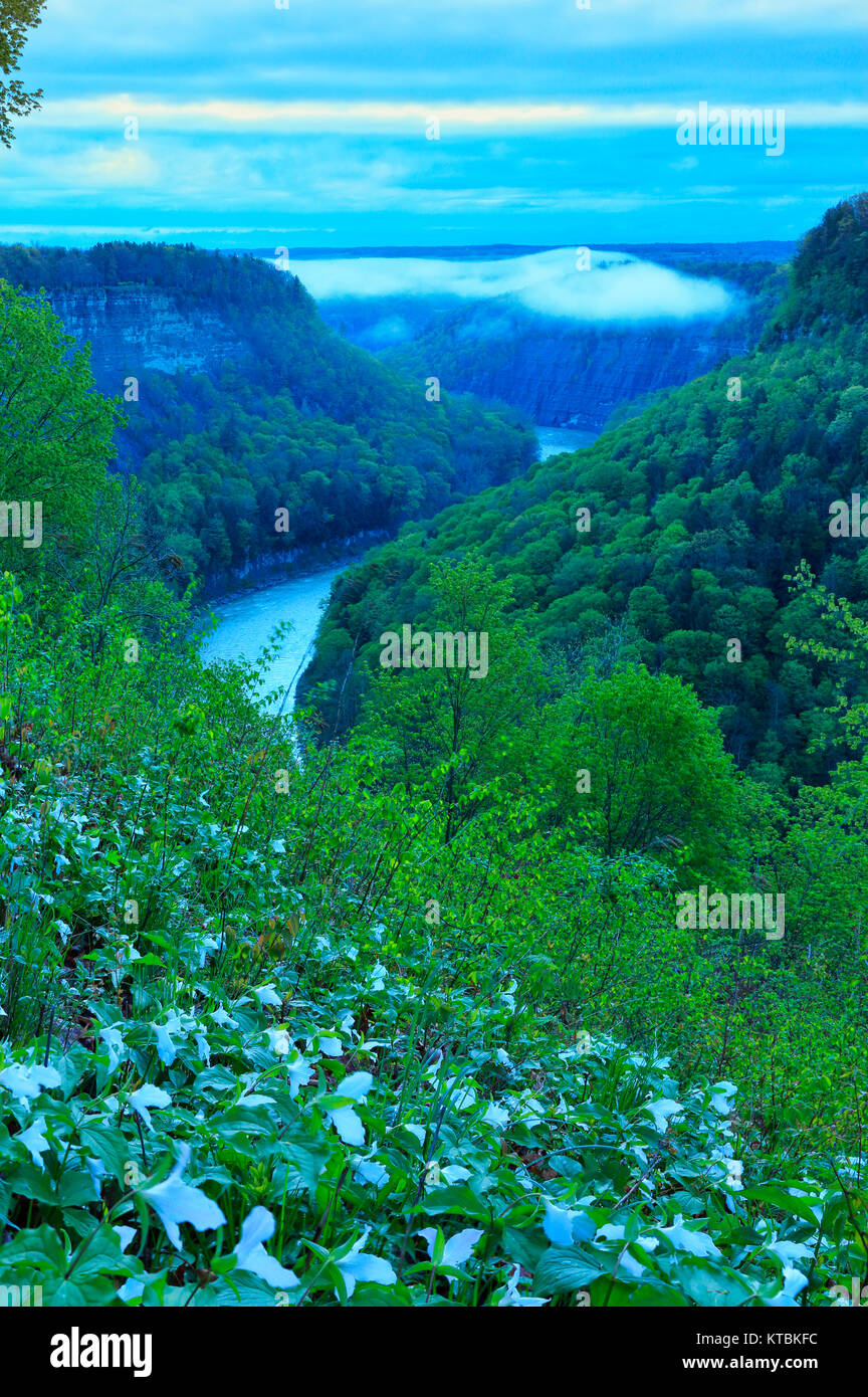Great Bend Overlook, Genesee River, Letchworth State Park, Castile, New York, USA Stock Photo ...