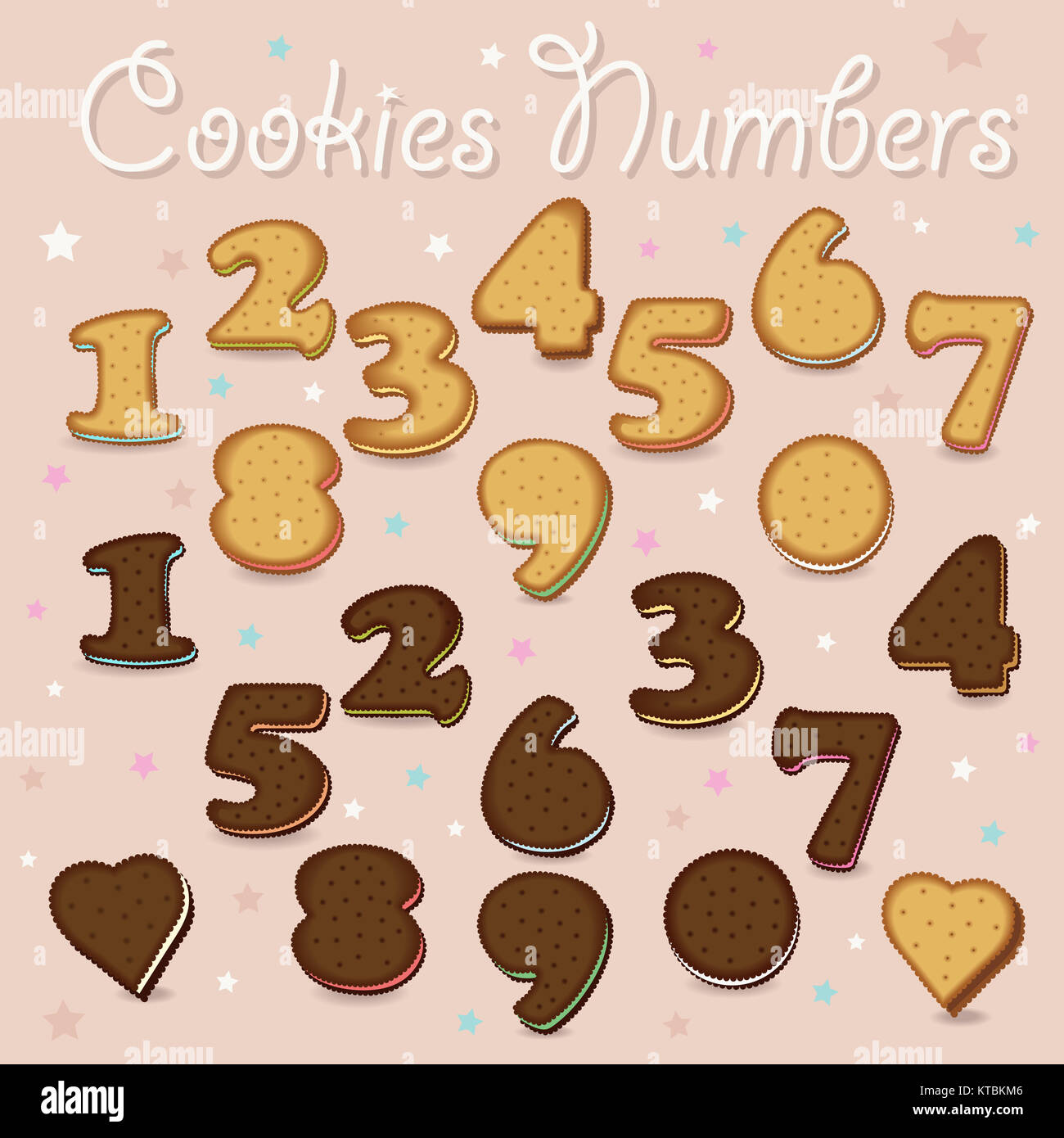 Sweet Cookies Numbers Stock Photo - Alamy