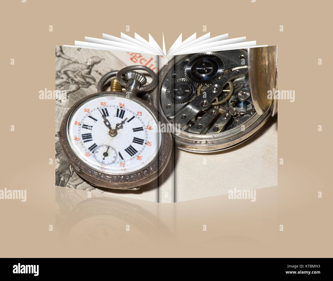 book of antique pocket watch Stock Photo - Alamy