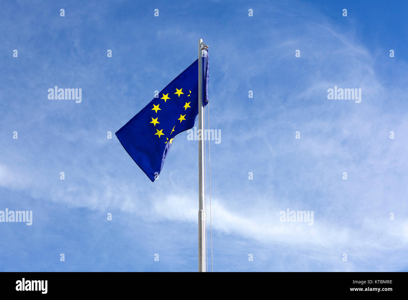 flag of european union on a flagpole Stock Photo - Alamy