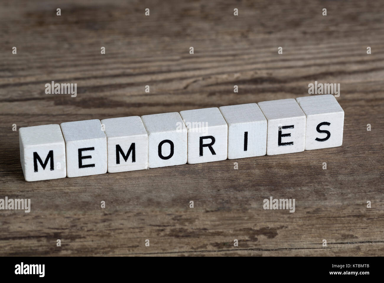 memories,written in cubes Stock Photo - Alamy