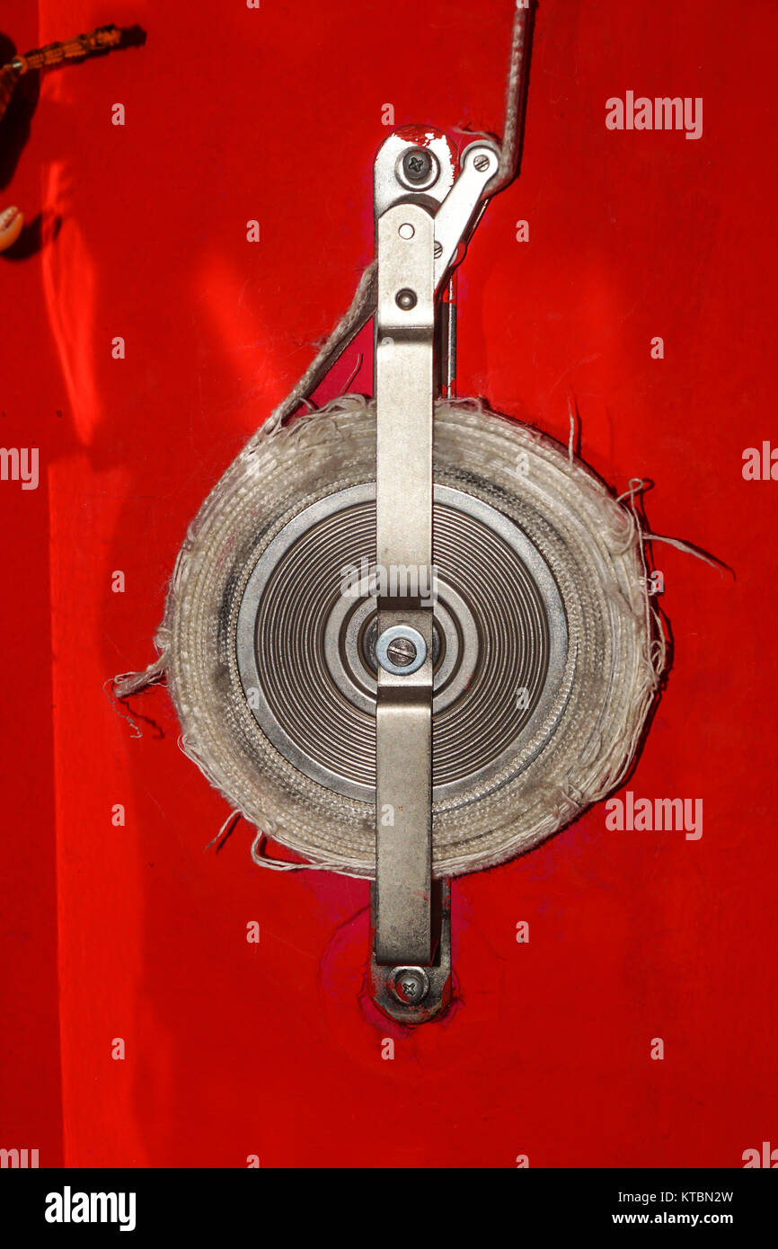 Winder and strap for roller shutter Stock Photo - Alamy