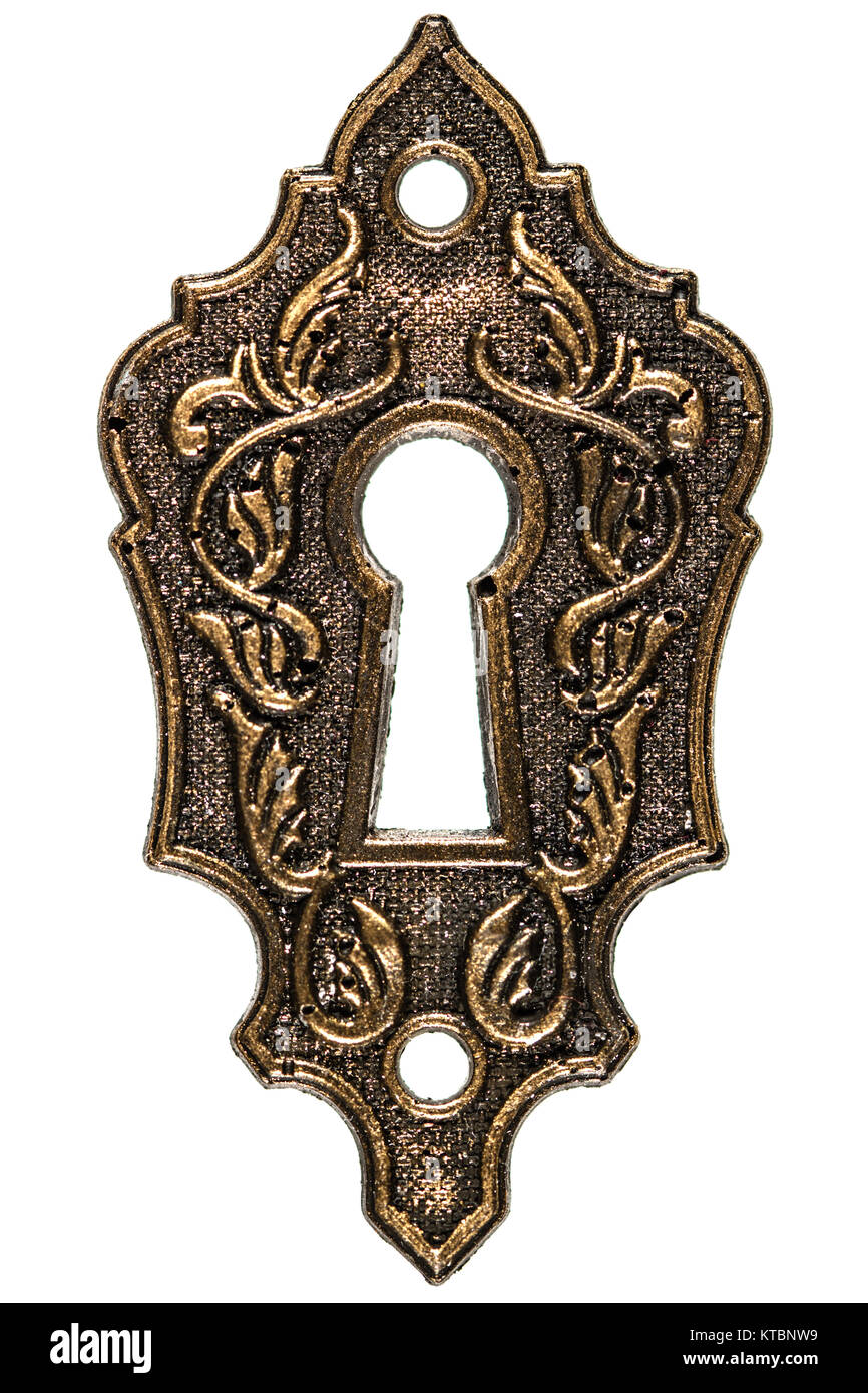 The keyhole, decorative design element, isolated on white background ...