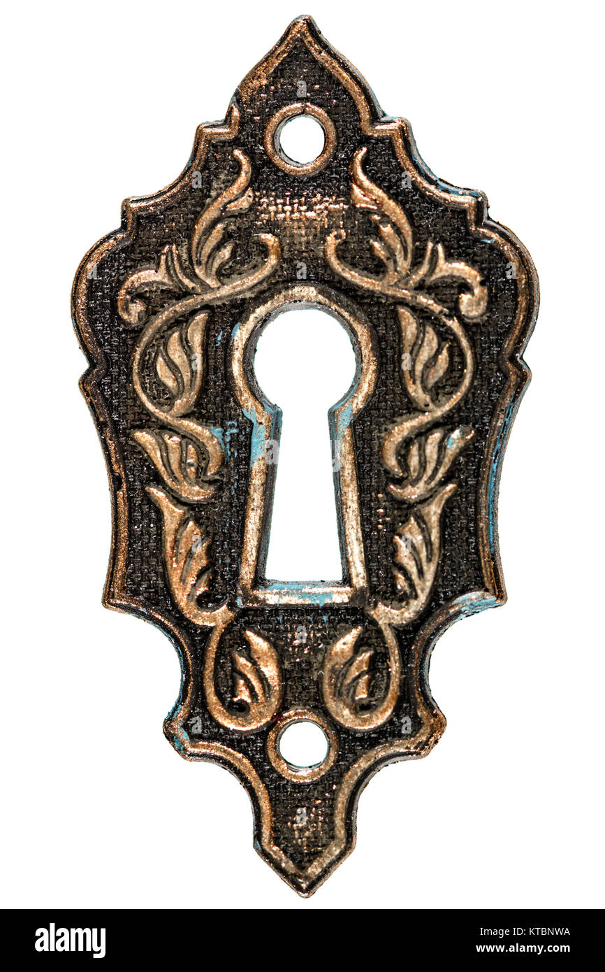 The keyhole, decorative design element, isolated on white background ...