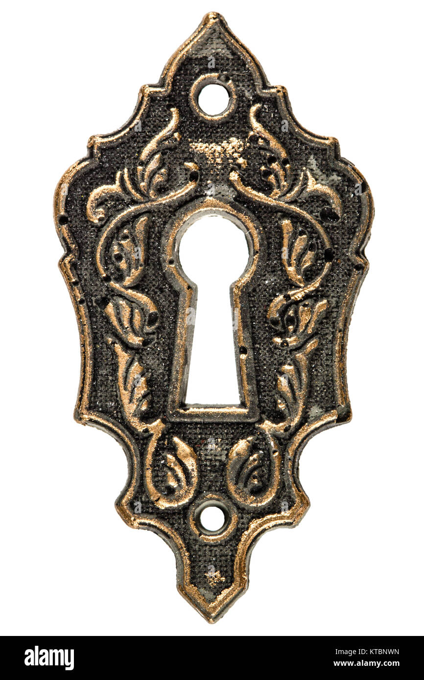 The keyhole, decorative design element, isolated on white background ...