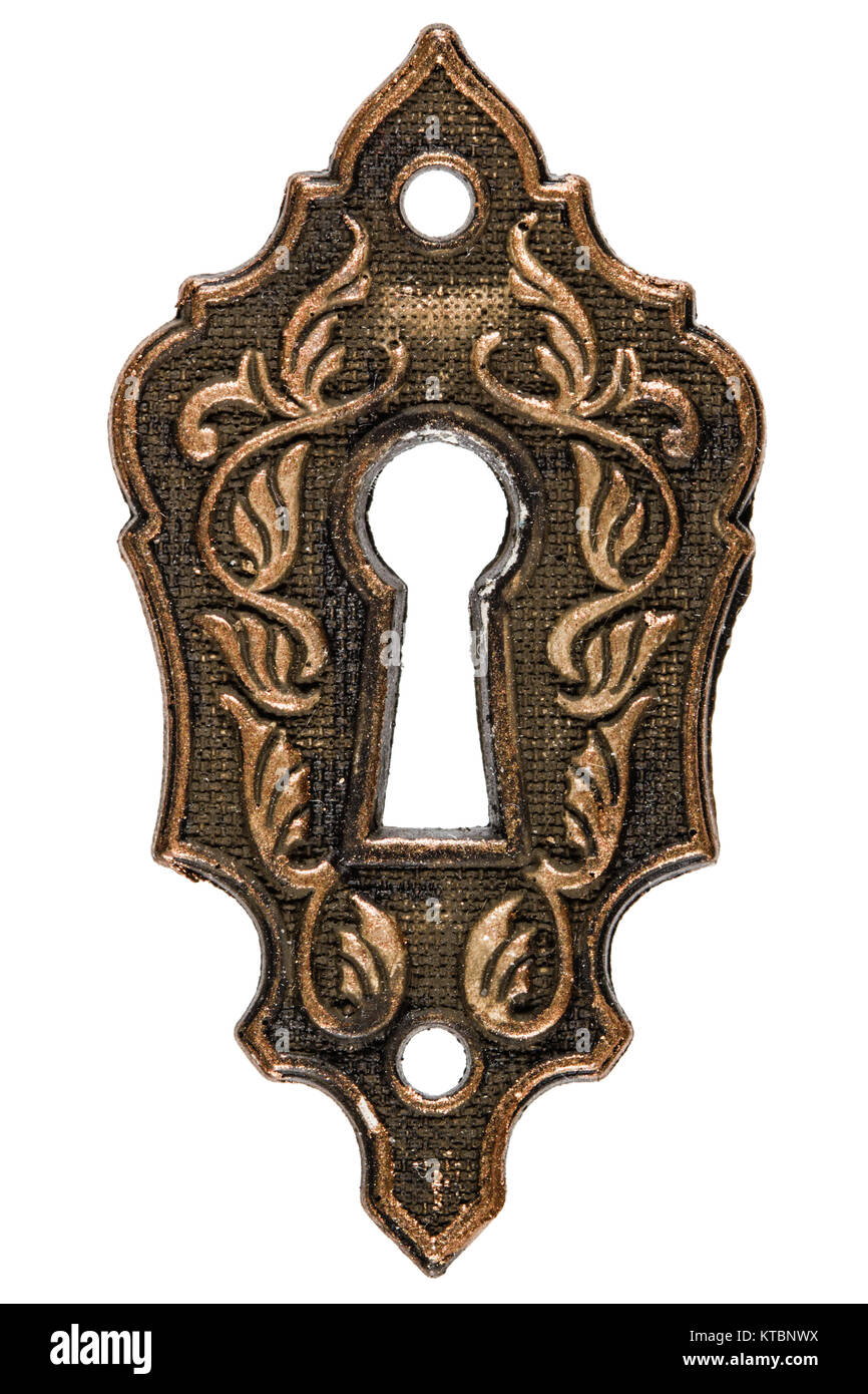 The keyhole, decorative design element, isolated on white background ...