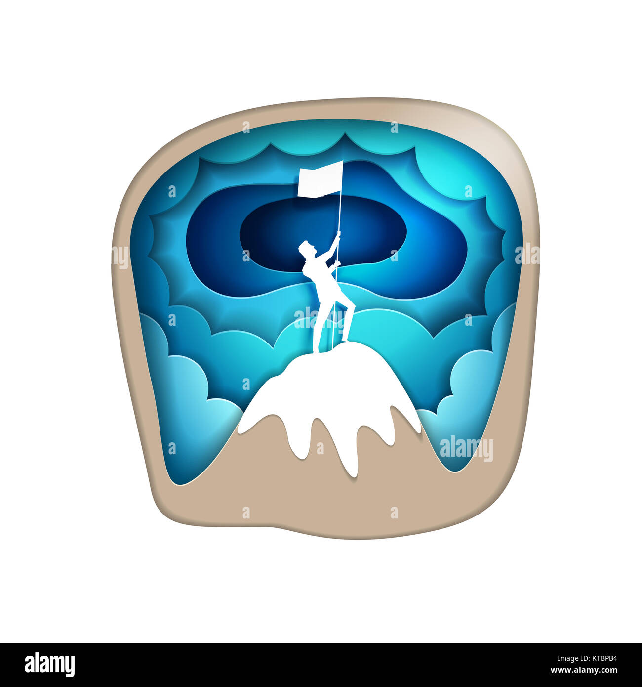 Successful business leader flag Cut Out Stock Images & Pictures - Alamy