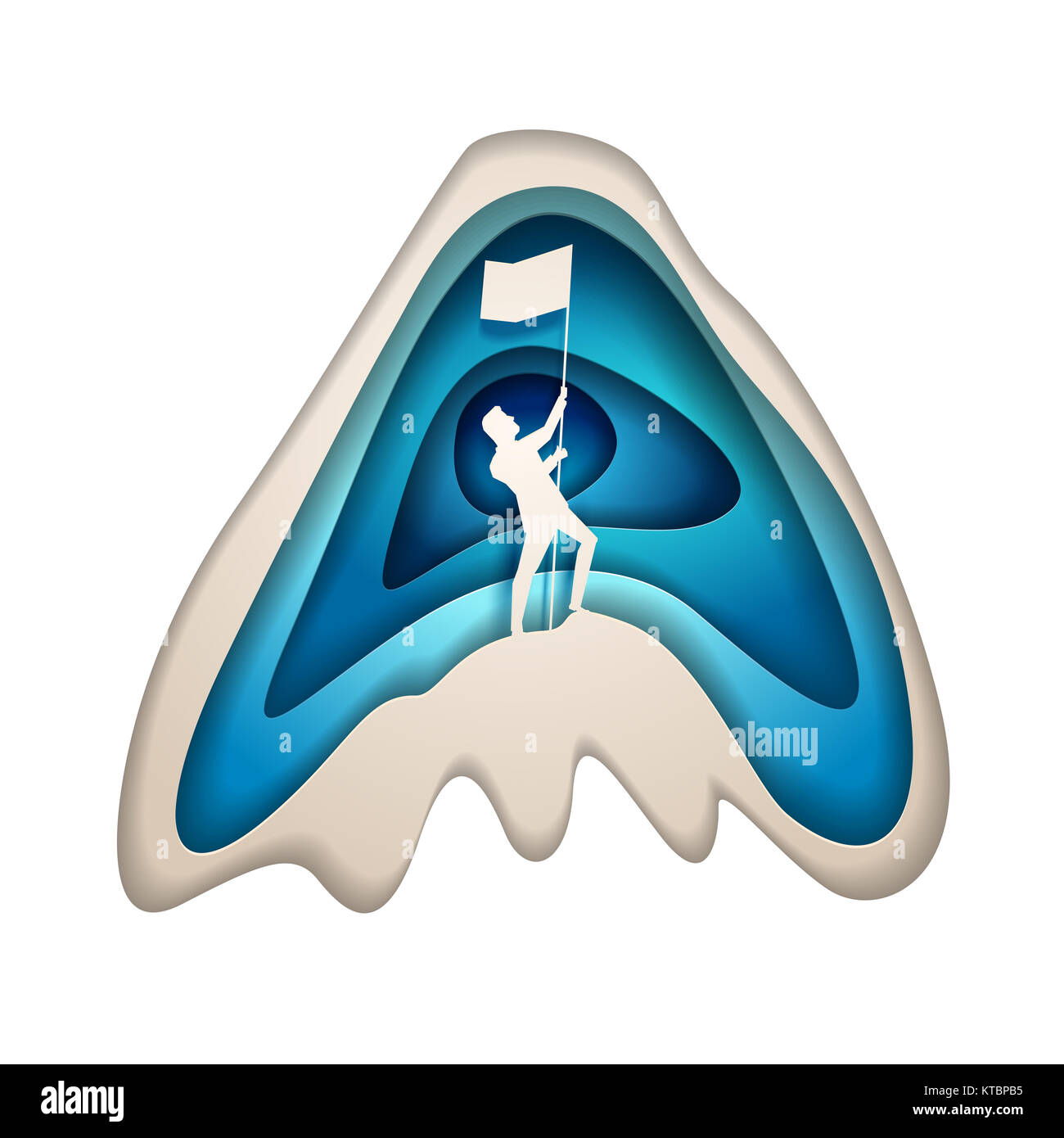 Successful business leader flag Cut Out Stock Images & Pictures - Alamy