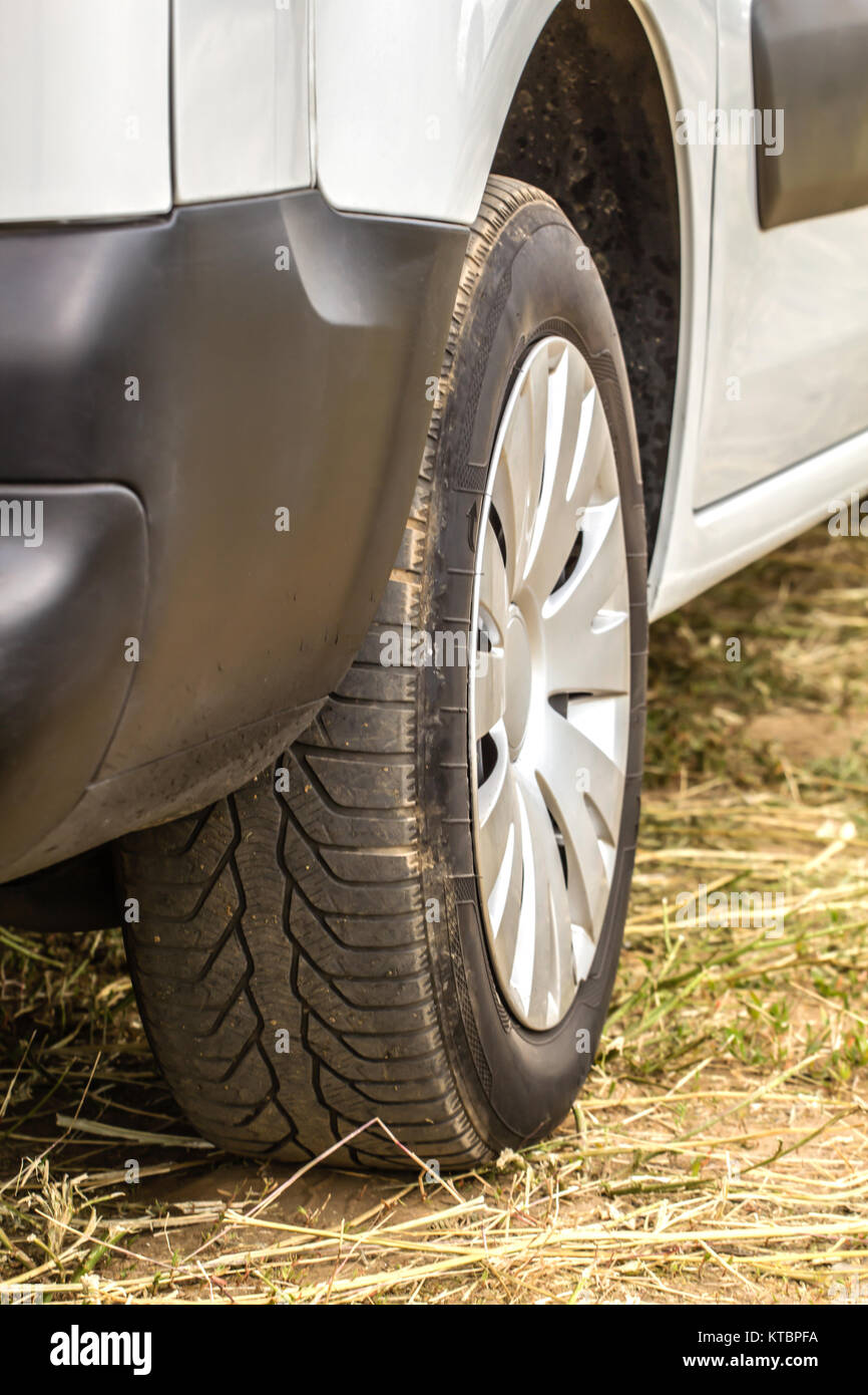 Car wheel on a car, closeup Stock Photo - Alamy