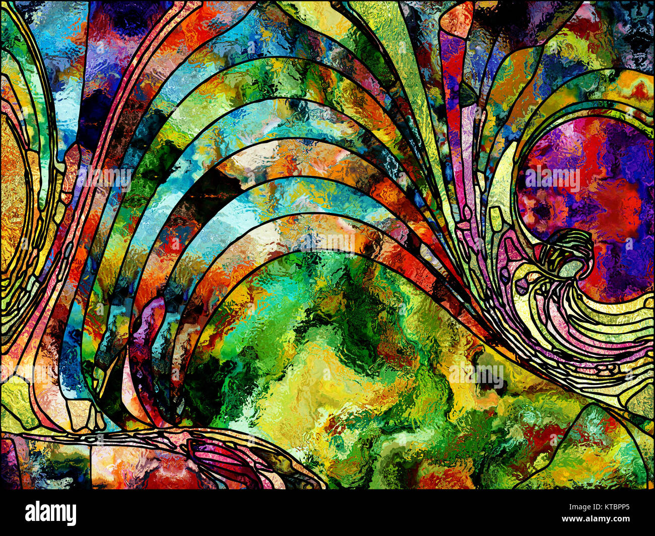 Colorful Leaded Glass Stock Photo - Alamy