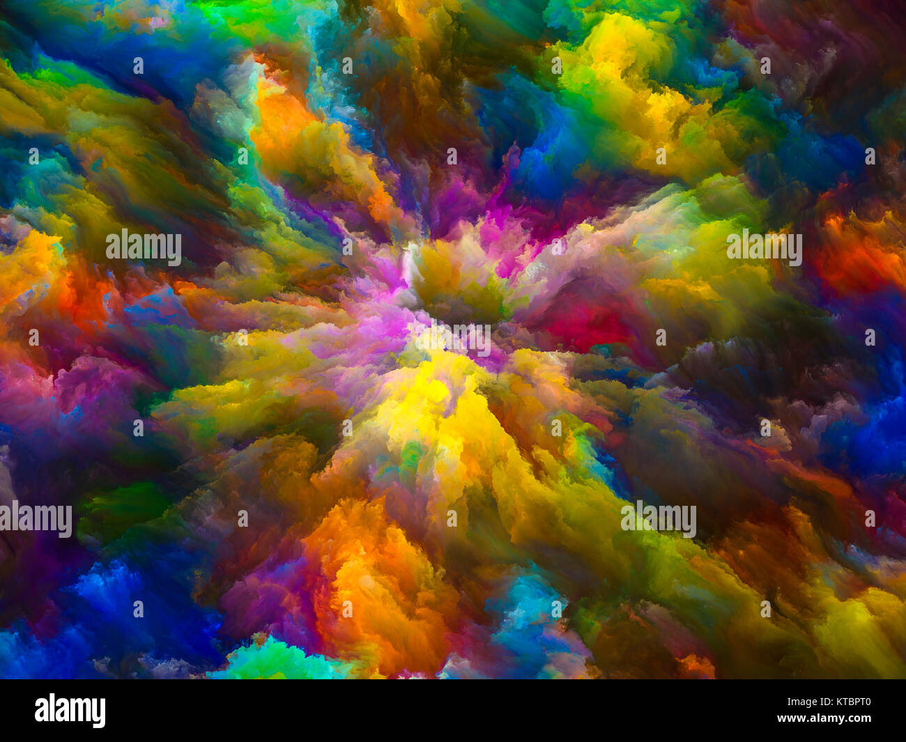 Exploding Virtual Canvas Stock Photo - Alamy