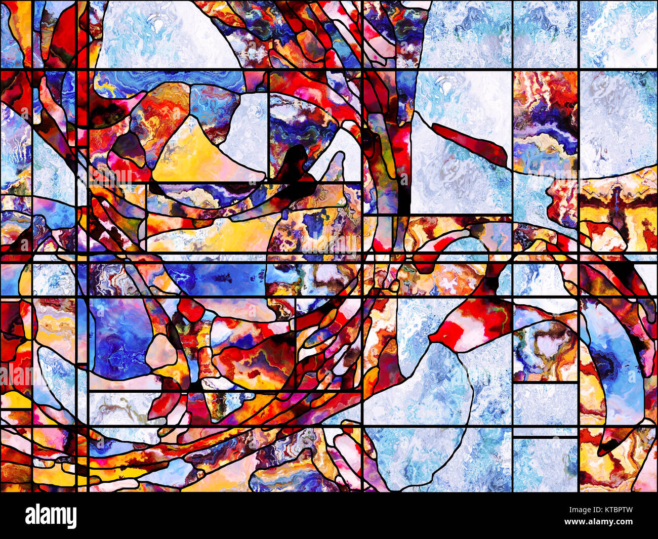 Lights of Leaded Glass Stock Photo - Alamy