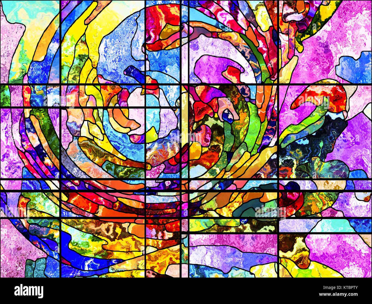 Lights of Leaded Glass Stock Photo - Alamy