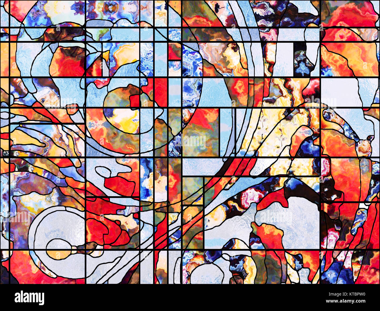 Lights of Leaded Glass Stock Photo - Alamy