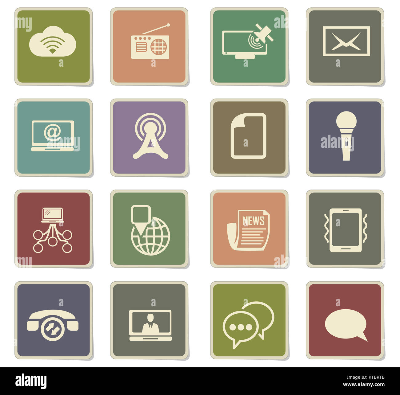 communication icon set Stock Photo - Alamy
