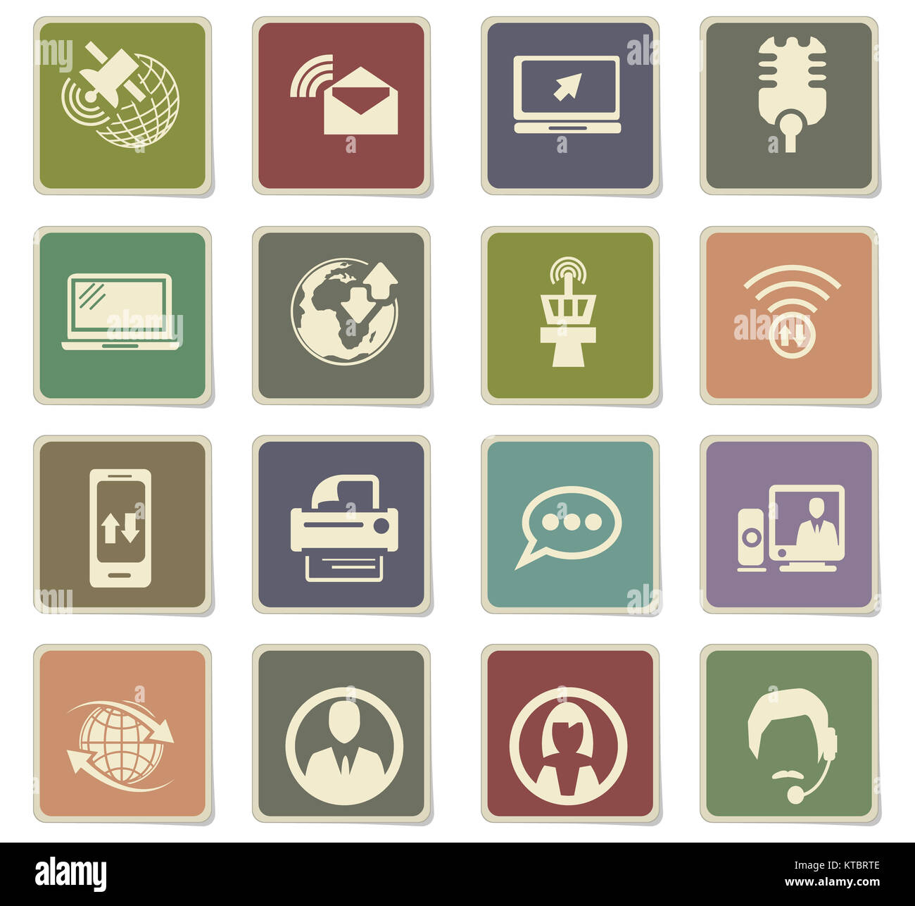 communication icon set Stock Photo - Alamy