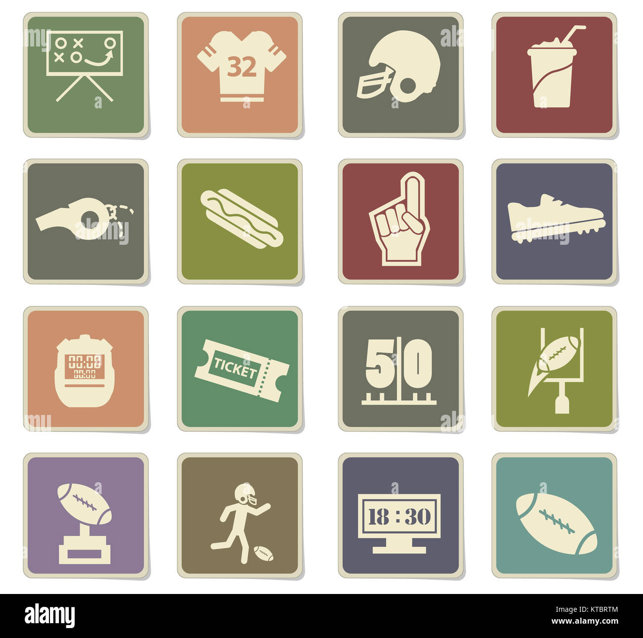 american football icon set Stock Photo - Alamy