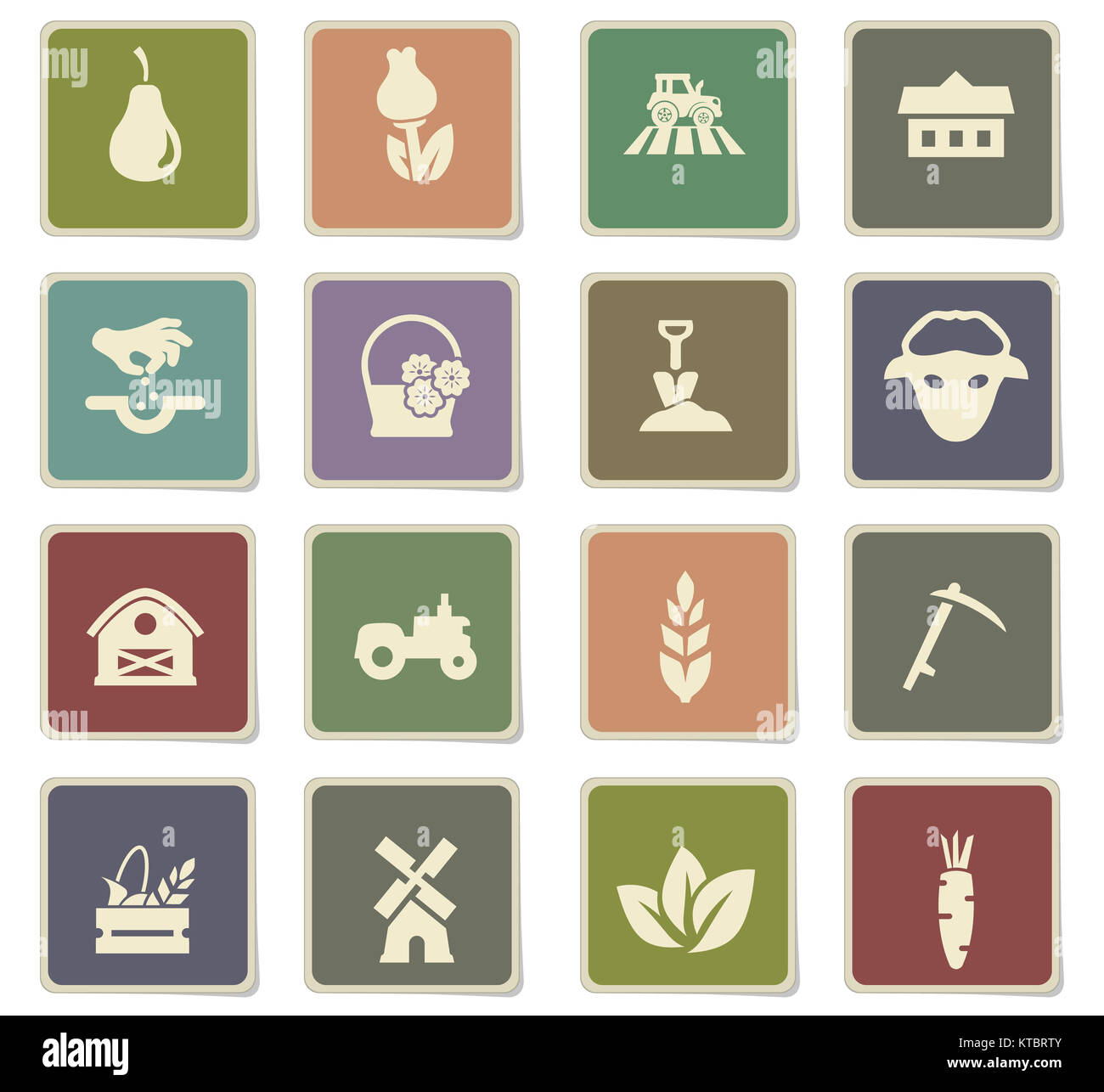 agriculture icon set Stock Photo - Alamy