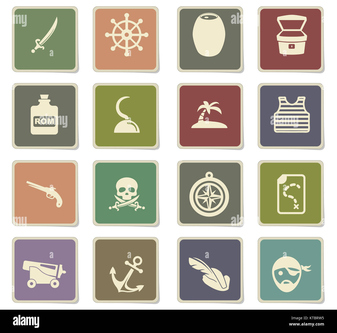 pirates icon set Stock Photo - Alamy