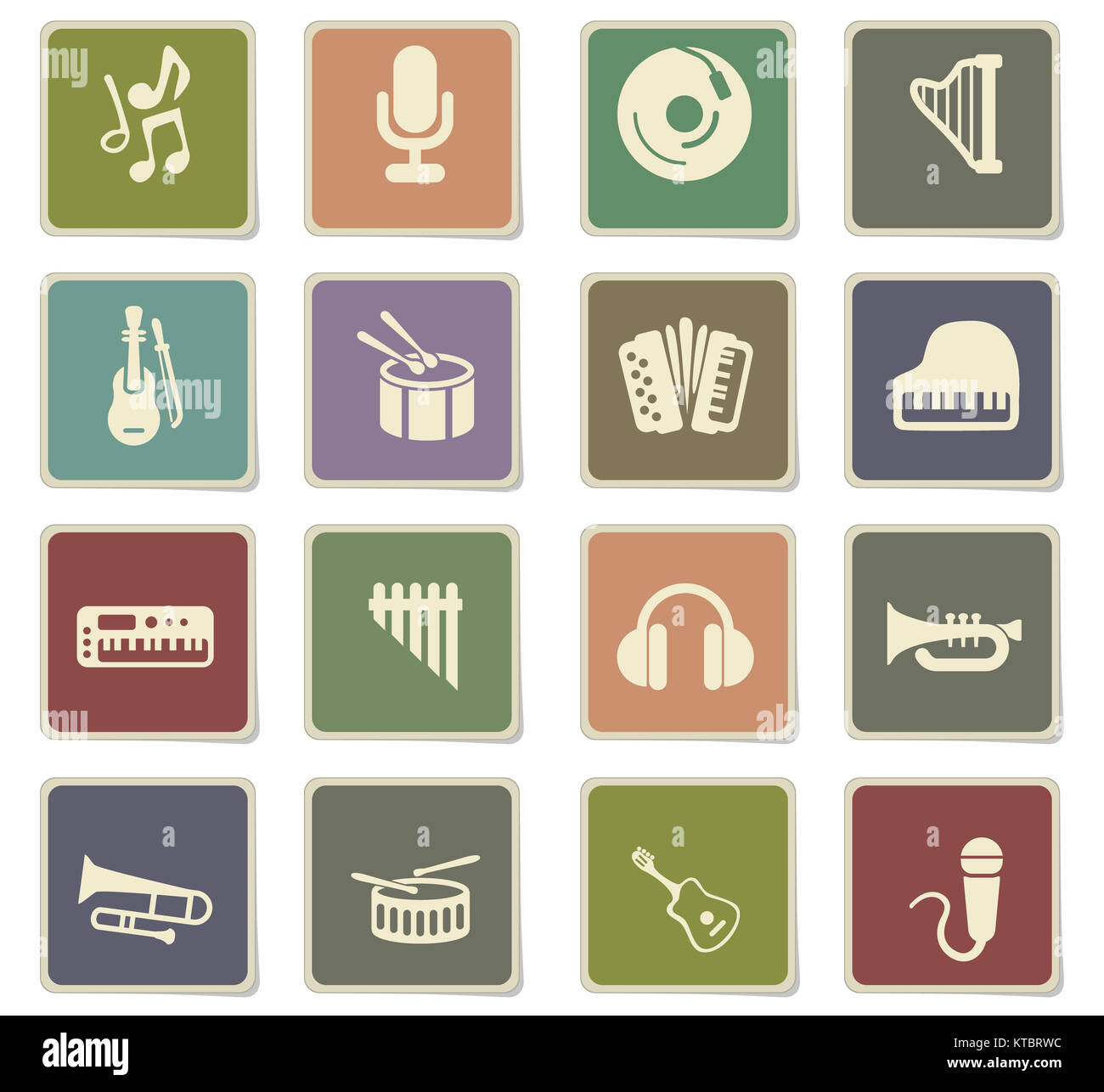 music icon set Stock Photo - Alamy