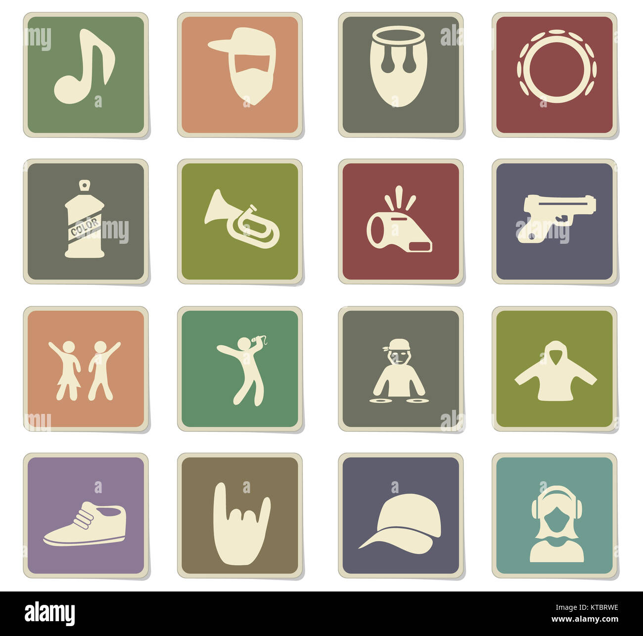 music icon set Stock Photo - Alamy