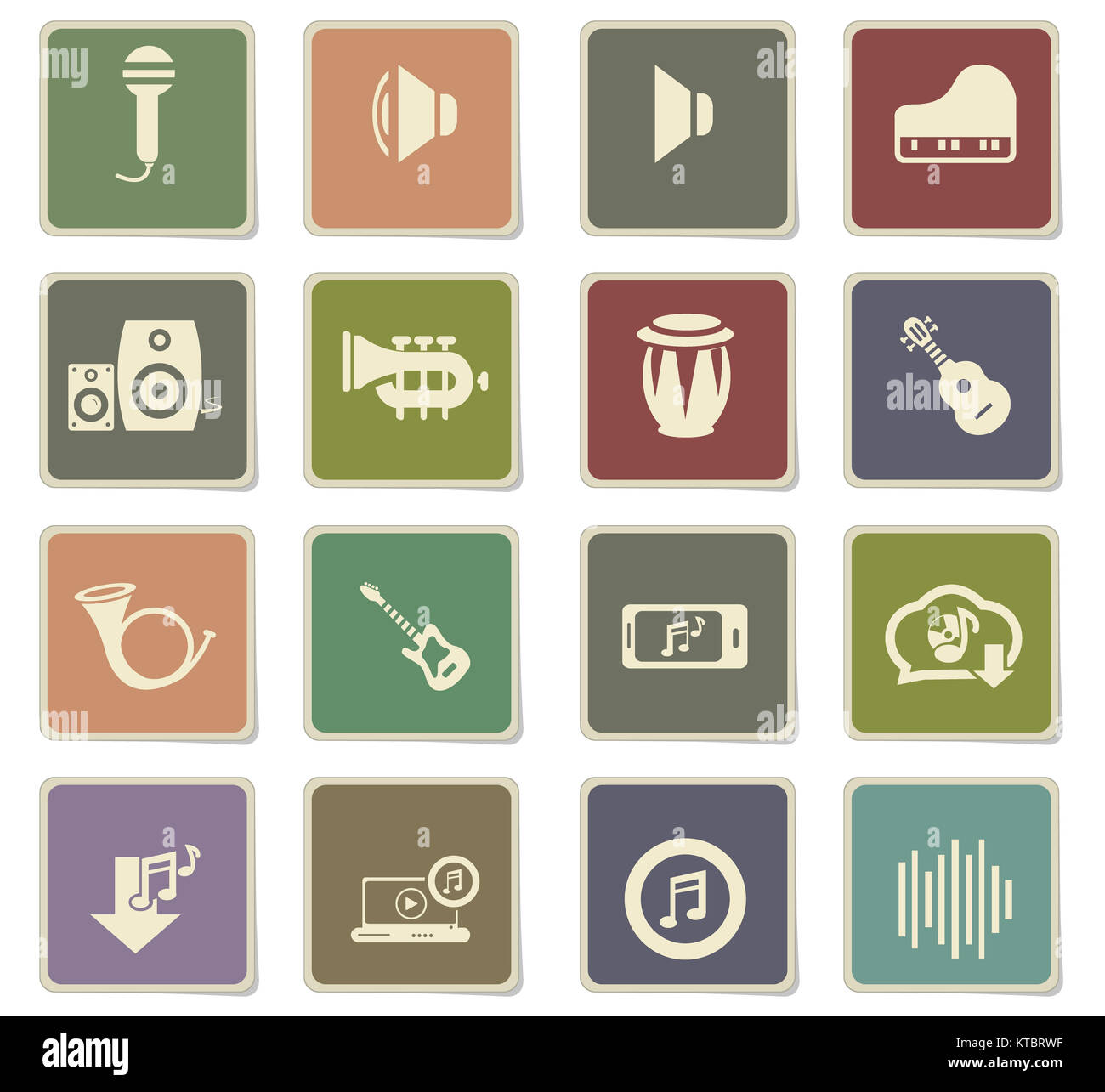 music icon set Stock Photo - Alamy