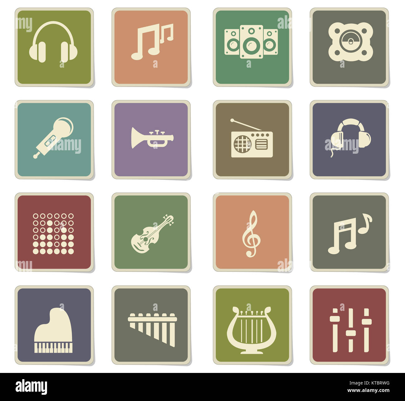 music icon set Stock Photo - Alamy