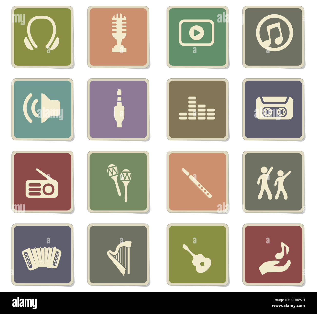 music icon set Stock Photo - Alamy