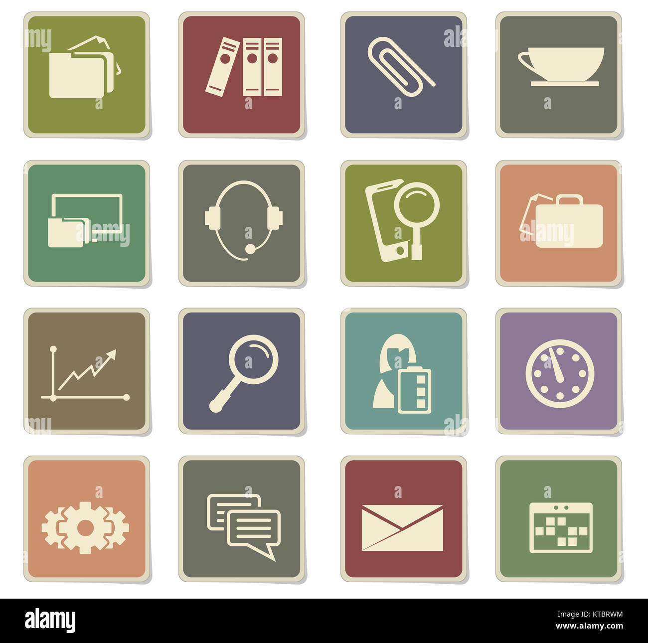 office icon set Stock Photo - Alamy