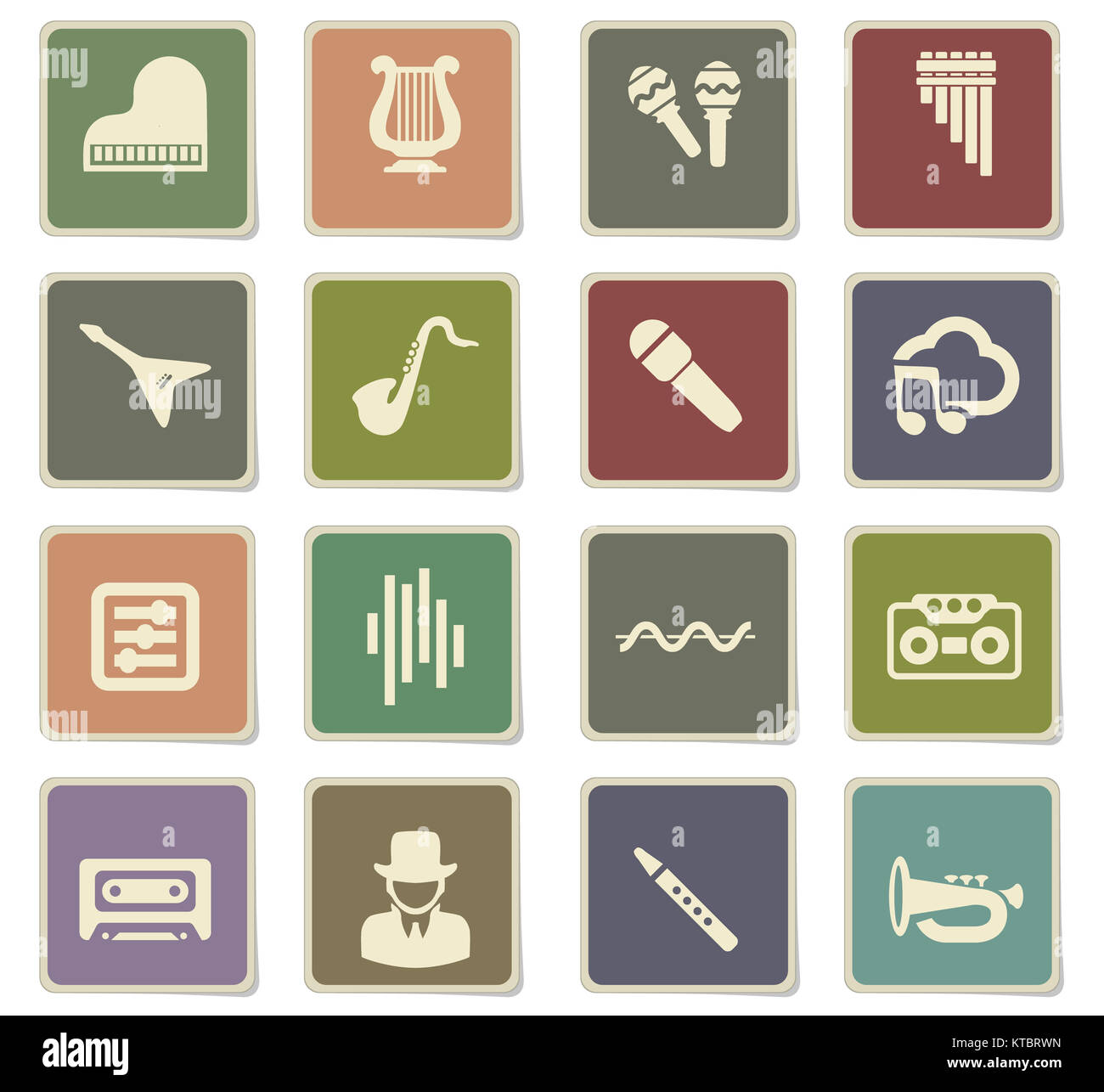 music icon set Stock Photo - Alamy