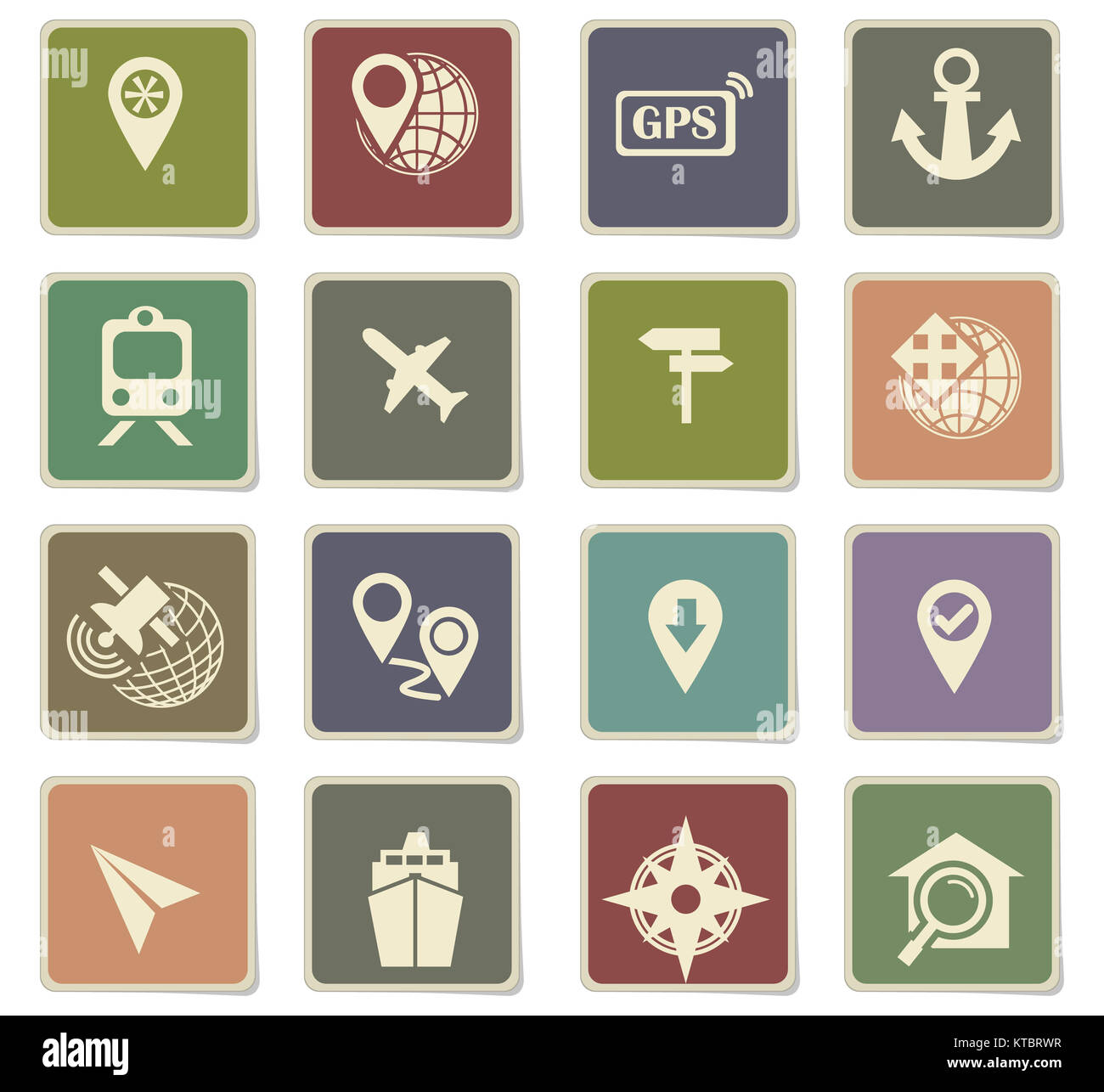 navigation icon set Stock Photo - Alamy